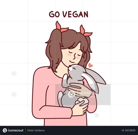 Girl Holding Rabbit Illustration Free Download People Illustrations