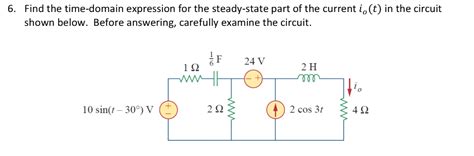solved 6 find the time domain expression for the