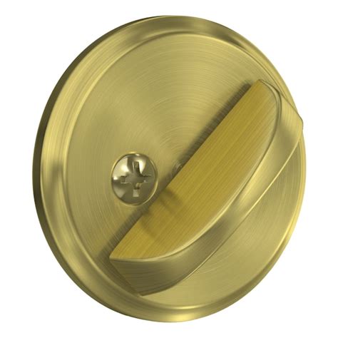 Schlage Single Cylinder Satin Brass Single Cylinder Deadbolt In The