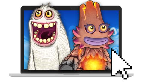 Mammott And Kayna Emerging From A Laptop Singing Monsters Msm High