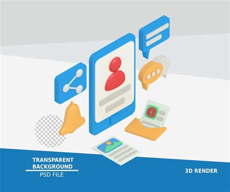 Ilustración 3d De Un Perfil De Cuenta De Marketing Archivo Psd Premium