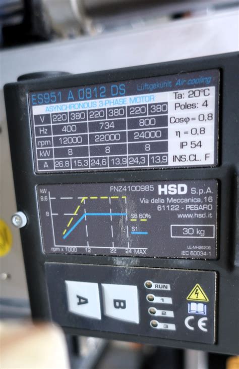 Machine Specifications Ss2 Motor Drivea2a39 Delta Brand Vfd E