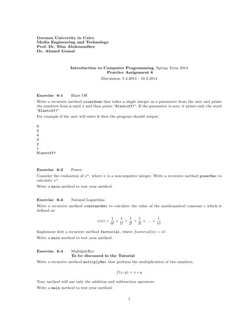 Java Recursion Practice Assignment