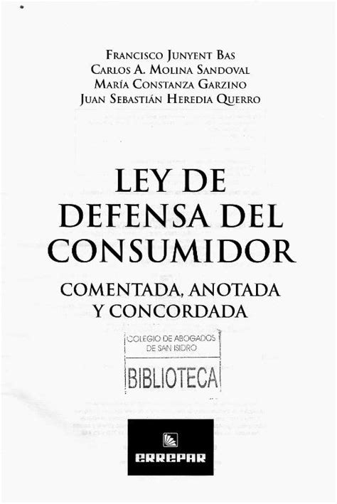 Pdf Ley De Defensa Del Consumidor Casi Dokumentips