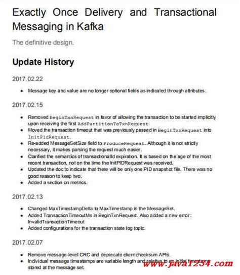 Exactly Once Delivery And Transactional Messaging In Kafkajava知识分享网 免费