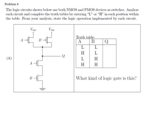 Solved Problem 4 The Logic Circuits Shown Below Use Both
