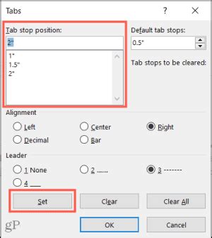 How To Set Up Tab Stops In Microsoft Word