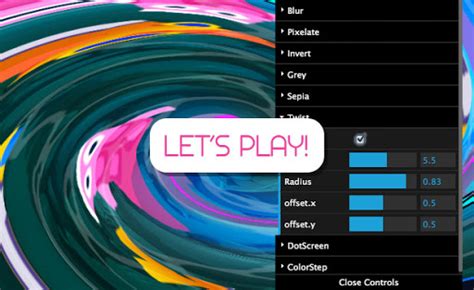 Pixi Js WebGL Filters By Mat Groves Experiments With Google