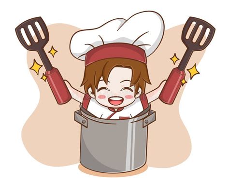 锅卡通插图中的可爱厨师男孩 向量例证 插画 包括有 膳食 人们 主厨 字符 吉祥人 厨师 敬慕 269465009