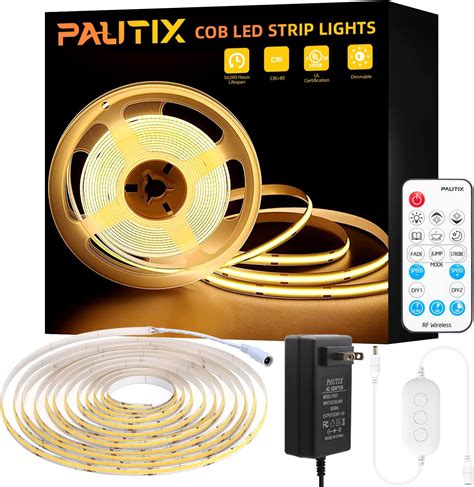 Buy PAUTIX COB LED Strip Light LEDs Super Bright Lumen K Warm White Ft M