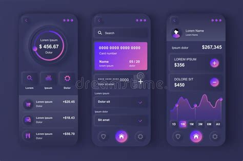 Online Banking Unique Neumorphic Design Kit Personal Finance App With