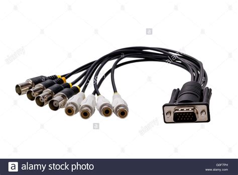 Audio Video Connector Isolated On White Background Stock Photo Alamy