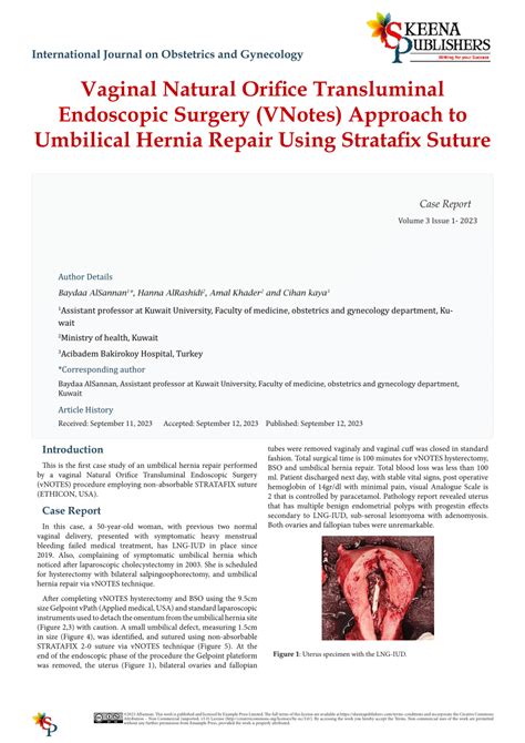 Pdf Vaginal Natural Orifice Transluminal Endoscopic Surgery Vnotes