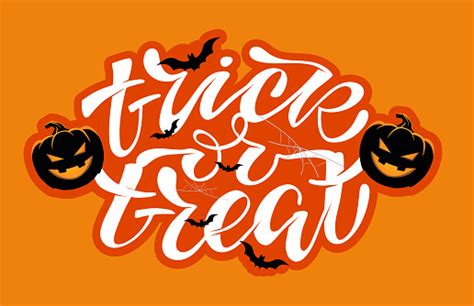 질감 배경에 설정 손 스케치 문자 해피 할로윈 파티 배너 디자인 인쇄 포스터용 템플릿 해피 할로윈 문자 타이포그래피 포스터입니다 과자 안 주면 장난칠 거예요 10월에 대한