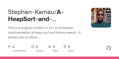 GitHub Stephen Kamau A HeapSort And Binary Search This Is A Program