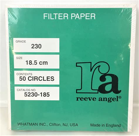 Whatman Reeve Angel 5230 185 Qualitative Filter Paper Pack Of 50