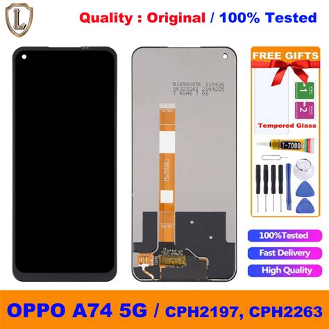 100 Tested Original Lcd For Oppo A74 5g Lcd Screen Cph2197 Cph2263 Lcd