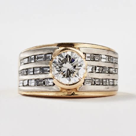RING 18 K Guld 1 Briljantslipad Diamant Ca 1 00 Ct Kvalitet W H