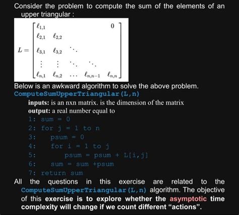 Solved Consider The Problem To Compute The Sum Of The Chegg