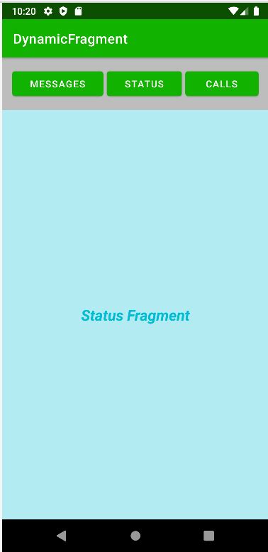 Dynamic Fragment In Android Geeksforgeeks