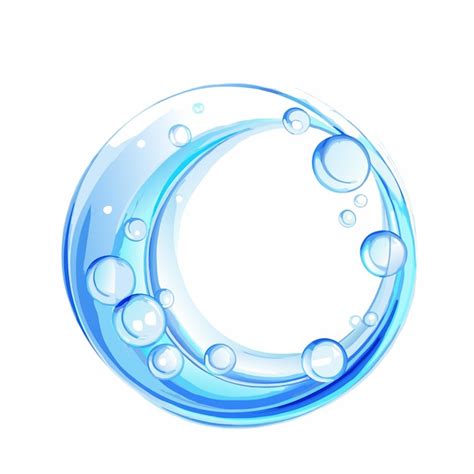 고립 된 색 배경에 3d 워터 스워시 버블 배경 디자인 프리미엄 Ai 생성 벡터