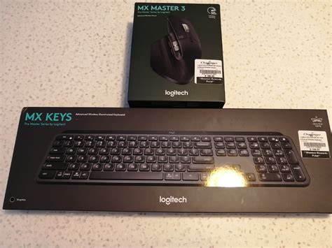 BNIB Logitech MX Keys Advanced Wireless Keyboard MX Master 3 Advanced Wireless Mouse Bundle