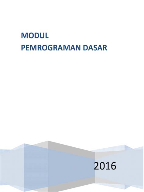 algoritma dan pemrograman dasar pdf