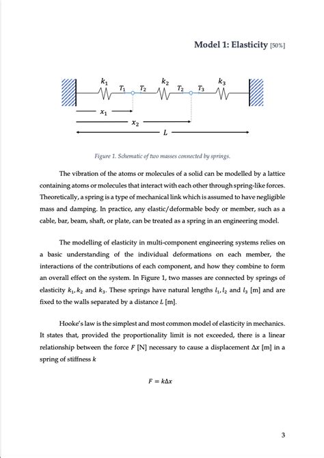 Solved Model 1 Elasticity 50 Figure 1 Schematic Of