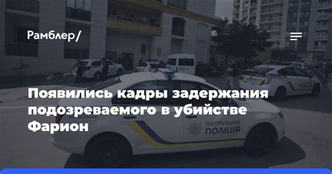 Появились кадры задержания подозреваемого в убийстве Фарион Рамблер