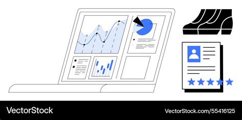 Digital Performance Analysis With Charts On Laptop