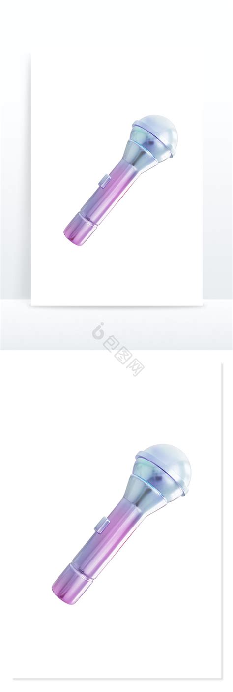 3d立体酸性紫色喇叭图片下载 包图网