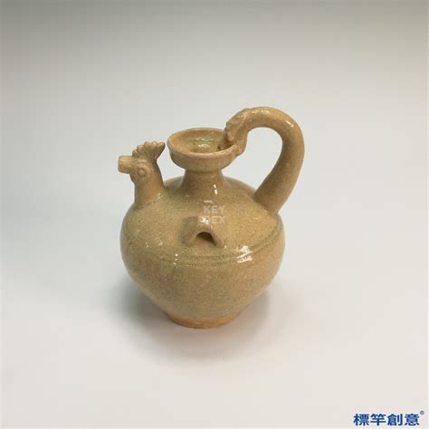 EG028 南北朝越窯黃色青瓷雞首壺 標竿創意陶瓷科普公益網