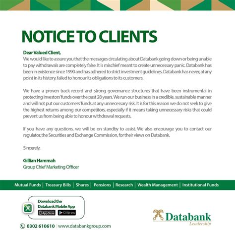 Databank Group On Linkedin Notice To All Databank Clients About False