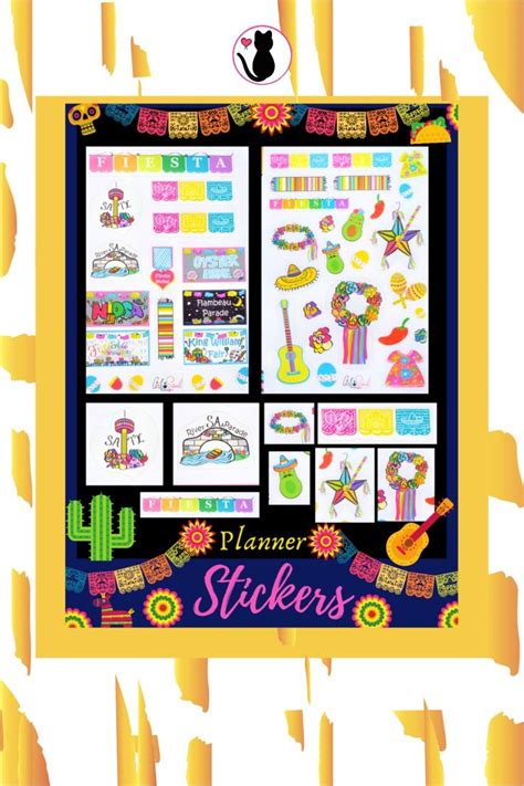 Fiesta San Antonio Sticker Pack Life Planner Stickers Planner Erin