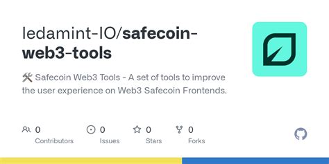 github ledamint io safecoin web3 tools 🛠 safecoin web3 tools a set