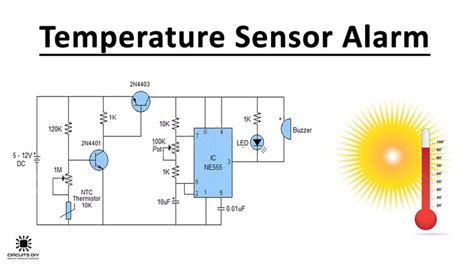 High Over Temperature Sensor Alarm Sensor Alarm Electronics Circuit