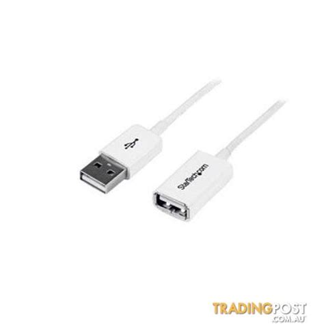 Startech 2M White Usb 2 Extension Cable Cord