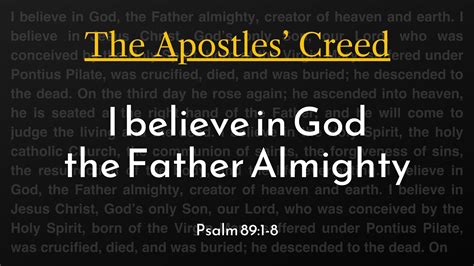 I Believe In God The Father Almighty Brimmond Church