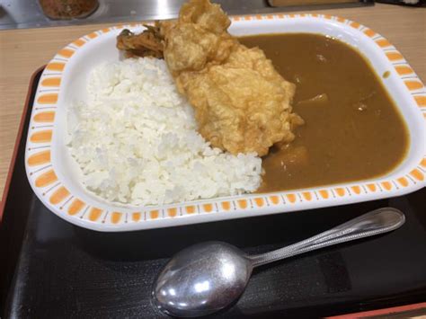 外食記録仙台 立ちそば処杜のカレーライス鶏から揚げ 電網ブルーオーシャン