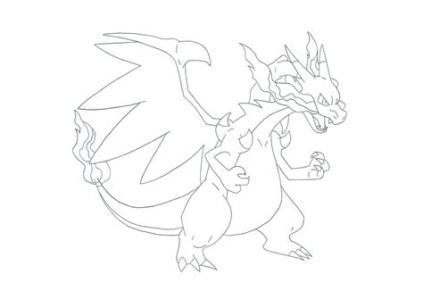 ポケットモンスター：メガリザードンx※ ぬるぬりえ