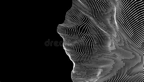 Array With Dynamic Particles 3d Technology Style Abstract Background