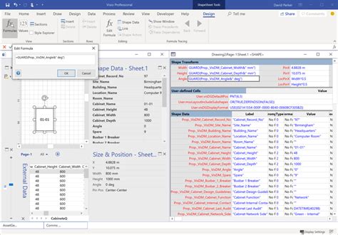 Changing Visio Shape Size And Angle With Linked Data BVisual