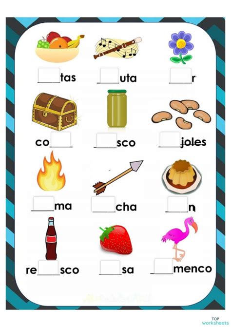 Ficha Para Imprimir S Labas Trabadas Con Fl Y Fr P Gina Topworksheets