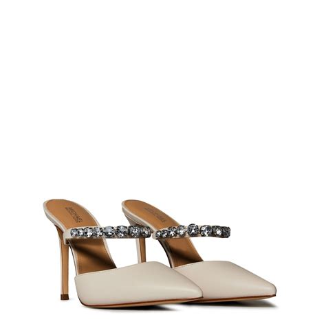 Michael Michael Kors Jessa Heeled Mules Women Light Cream Flannels