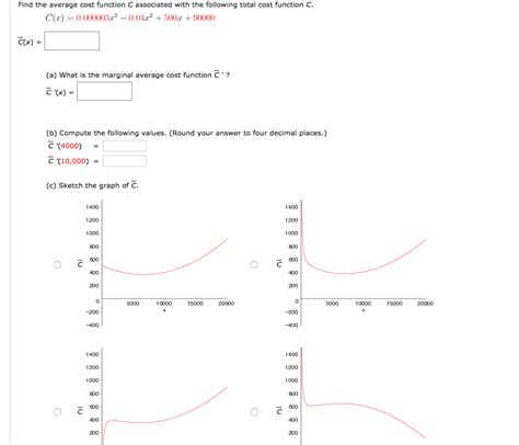 Solved Find The Average Cost Function C Associated With The