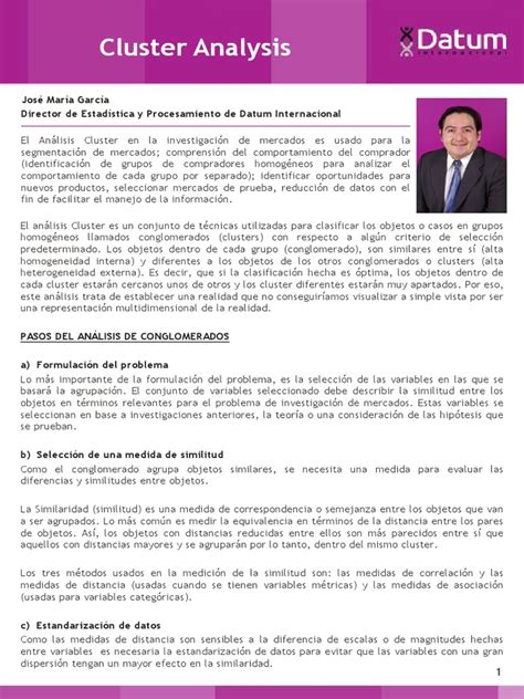 Pasos Analisis De Cluster Descargar Gratis Pdf Medición Diferencia