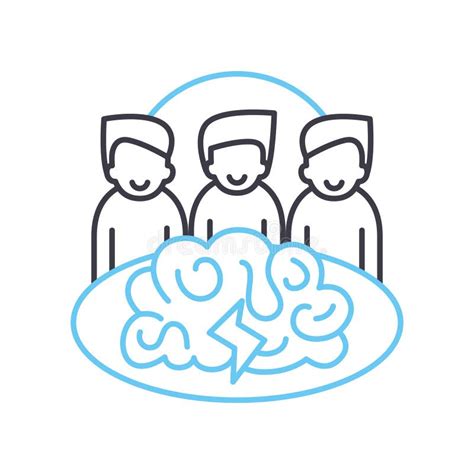 Brainstorming Line Icon Outline Symbol Vector Illustration Concept Sign Stock Vector