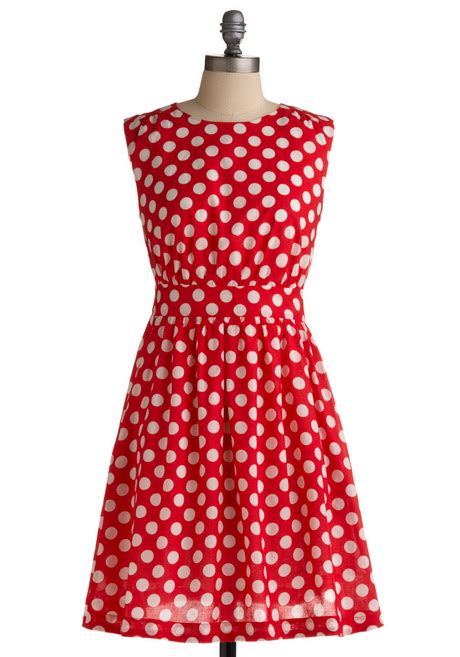 Red Dress White Polka Dots Natalie