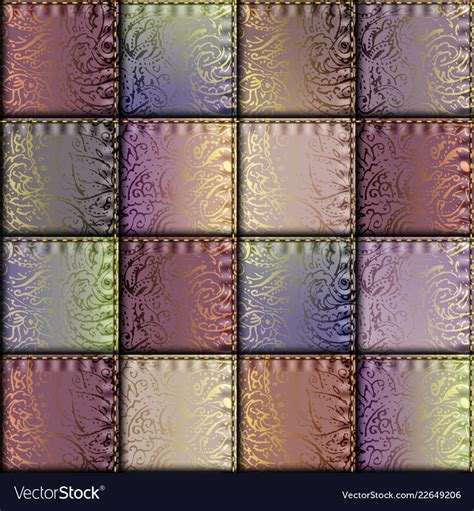 Geometric Patchwork Pattern A Squares Royalty Free Vector