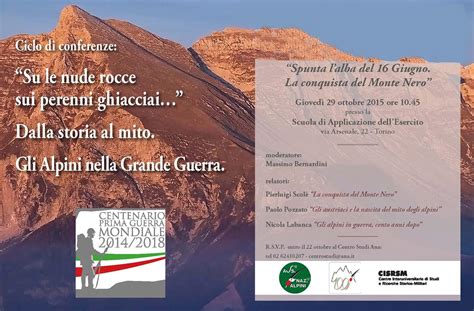 Ciclo Di Conferenze Sul Centenario Dell ANA Ana Novara